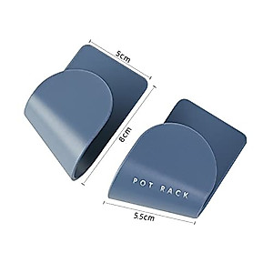 6 Pairs of Wall Mount Pot Lid Organizer, Cabinet Door Organizer Pot Hangers for Kitchen Wall Mount, Adjustable Lid Holder