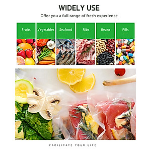 Syntus Vacuum Sealer Bags for Food, 2 Rolls 11" x 50' Commercial Grade Bag Rolls, BPA Free Food Vac Bags for Storage, Meal Prep or Sous Vide