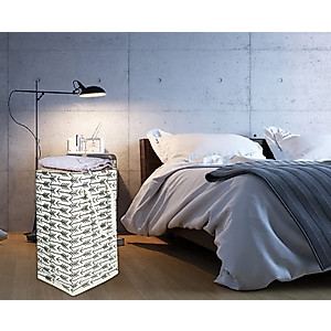 HIYAGON 75L Freestanding Laundry Basket,Large Collapsible Tall Clothes Hamper with Handles,Waterproof Toy Storage Bin for Boys and Girls,Baby Nursery(Arrows)