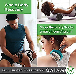 Gaiam Finger Massager Dual-Sided Hand Massage Roller Tool for Circulation, Stress, Arthritis and Hand Pain Relief