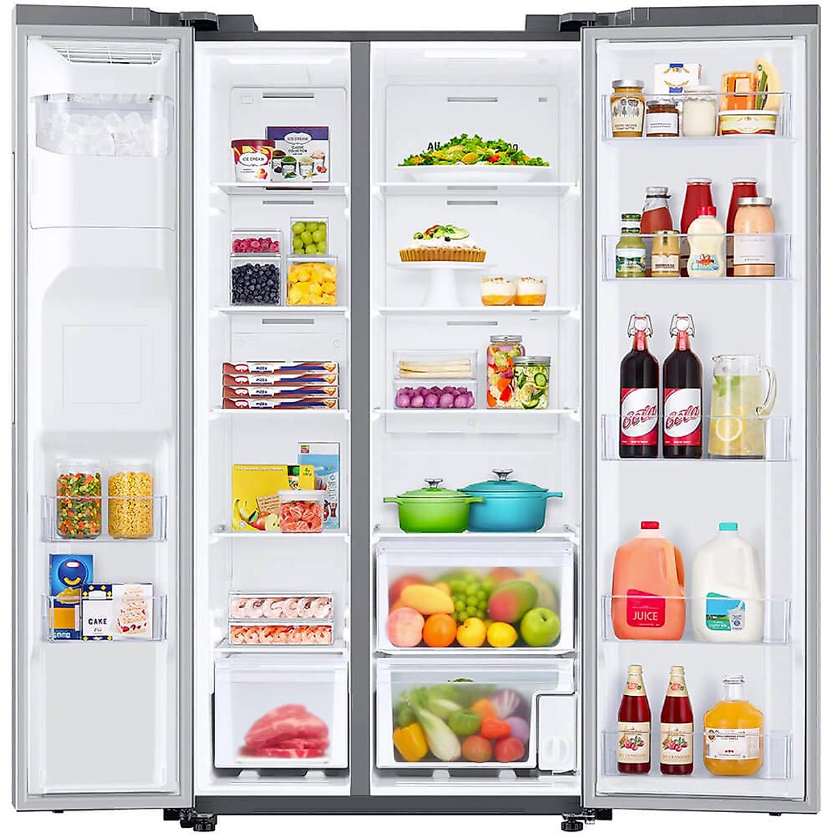 SAMSUNG RS27T5200SR 27.4 Cu.Ft. Stainless Side-by-Side Refrigerator