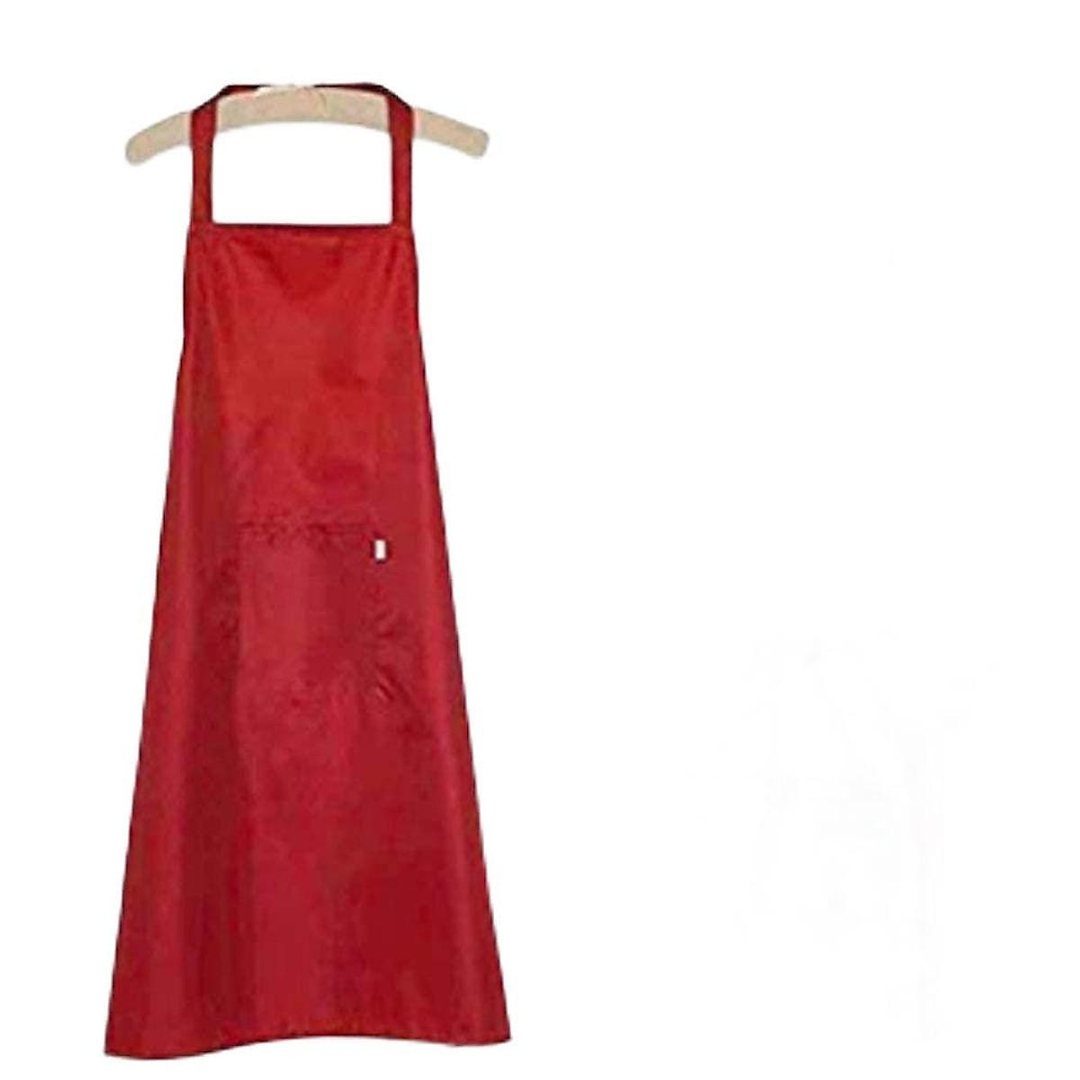 Home Waterproof Rubber Vinyl Apron - Best for Staying Dry When Dishwashing, Lab Work, Butcher, Dog Grooming, Cleaning Fish - Industrial Chemical Resistant Plastic,Woman waterproof apron（Red)