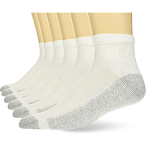 Moda West 24 Pairs - Ankle Bulk Socks Athletic Size 10-13 in White with Grey - Wholesale Case of 24 Men's Socks
