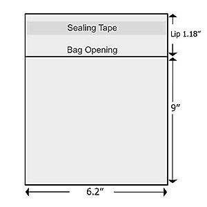 Delatanus Thick 6''x 9'' Clear Cellophane Bags 1.6-mil,Fits A9 Envelopes 6X9 Inch Art Work Cards Photos Candy Treats Bakery Cookie Clear Cello Plastic Sleeve(100 Count)