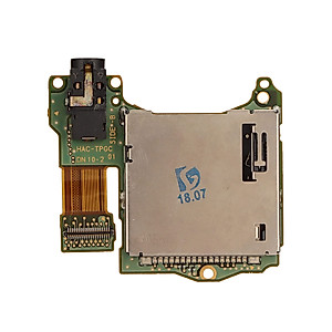 Game Cartridge Card Slot, Replacement Reader Tray, with Game Card Slot and 3.5 MM Headphone Jack, Precise Interface, PCBA Material, Game Cartridge Socket Board for Switch