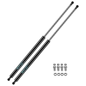 ARANA Gas Struts 28 inch 200 Pound with 10MM Ball Studs, 28" Gas Spring Shocks Lift Supports for Heavy Duty Lid Snowmobile Trailer Tonneau Cover Trap Door Custom Wooden Lid(Fit 180-220lbs Lid), 2Pcs