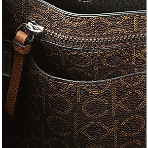 Calvin Klein Dilan Novelty Organizational Tote, Caramel Textured