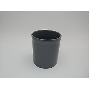 JL Missouri Parts & Misc. Utensil Crock Ceramic Heavy Grey Holder 7" Tall 6.5" Wide Stoneware Gray