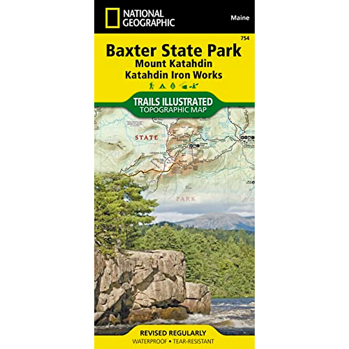 Baxter State Park Map [Mount Katahdin, Katahdin Iron Works] (National Geographic Trails Illustrated Map, 754)