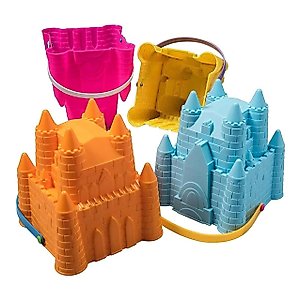 Sand Castle Molds for Kids Set of 4 | Sand Castle Building Kit Beach Toys | Gift Toy for Kids Aged 1 to 9 - Beach Sand Toys Set | Kids Sand Toys Beach Buckets