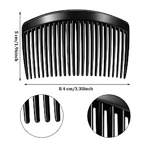 Chuangdi 12 Pieces French Side Hair Twist Comb Plastic Decorative Hair Comb Clips with Teeth Styling Side Combs air for Fine Women Accessories(23 Teeth)