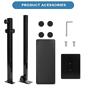 CAKMSMAO Professional Heavy Duty Iron Tattoo Armrest - Adjustable Height and Tilt, Leg Rest Stand with PU Leather Arm Bar Pad