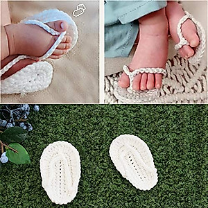 SPOKKI Newborn Photography Props 7 PCS Newborn Girl Photoshoot Outfits Babies Robe Props with Bath Towel Slippers Cucumber Curler Hat Makeup Brush for Infant Boys Girls