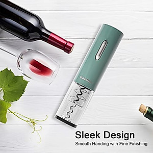 Gokilife Electric Wine Opener - Automatic Electric Wine Bottle Corkscrew Opener with Foil Cutter, One-click Button Rechargeable Remover for Wine Lovers Gift Home Kitchen Party Bar Wedding (Green)