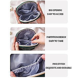 Eliaukly Small Makeup Bag,Cute Cosmetic Bag Coin Purse Lipsticks Pouch with Zipper for Women Makeup Essentials Accessories(Black)