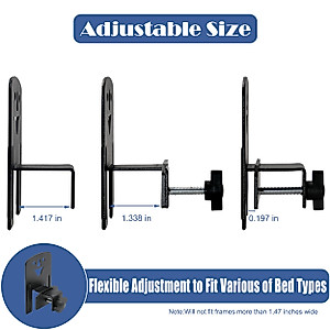 Mattress Gaskets for Metal Bed Frame Non Slip Mattress Holder Mattress Stoppers to Prevent Sliding 6pcs Anti-Slip Baffle Extra Heavy Duty Mattress Retainer Bar for Adjustable Bed