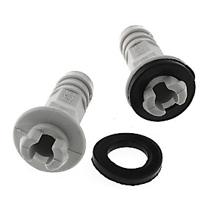 DGZZI Drain Straight Connector 2PCS 3/5 Inch 15mm AC Drain Hose Connector Straight Fitting with Rubber Ring for Window Air Conditioner and Mini Split Units