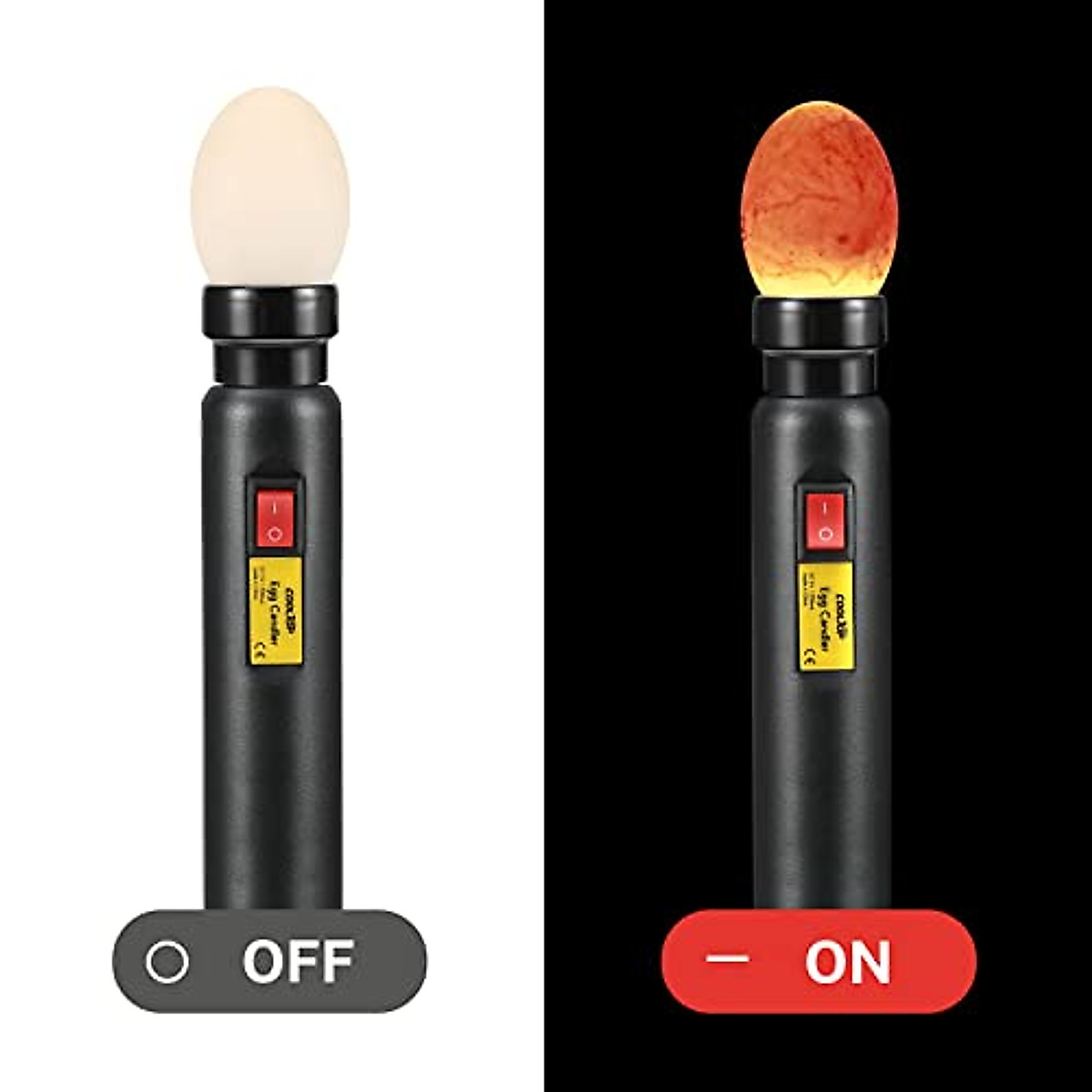 COOLTOP Rechargeable Egg Candler for Monitoring Eggs Development, Bright Cool LED Light Egg Tester for Chicken Ducks Birds Goose Incubating