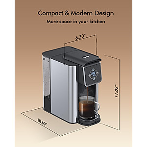SIFENE 3-in-1 Single Serve Coffee Maker for K-pods, Ground Coffee, and Loose Leaf Tea, Custom Temperature and Strength Control, Quick Brew with Large 50 oz Reservoir