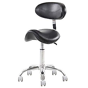 Aries Outlets Multi Function Dental Medical Ergonomic Saddle Seat Stool for Dentist Chair PU Leather