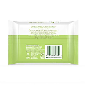 Simple Cleansing Wipes Face Wipes for Removing Makeup Kind to Skin Removes Waterproof Mascara, White, Fragnance Free, 25 Count, Pack of 6