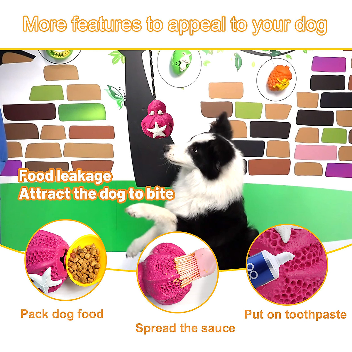 ROYAL PETS USA Indestructible, Durable & Tough Octopus Dog Chew Toy for Aggressive Chewers. Slow Treat Dispensing Interactive Toys for Small, Medium & Large Breed with 100% Natural Rubber & Flavor.