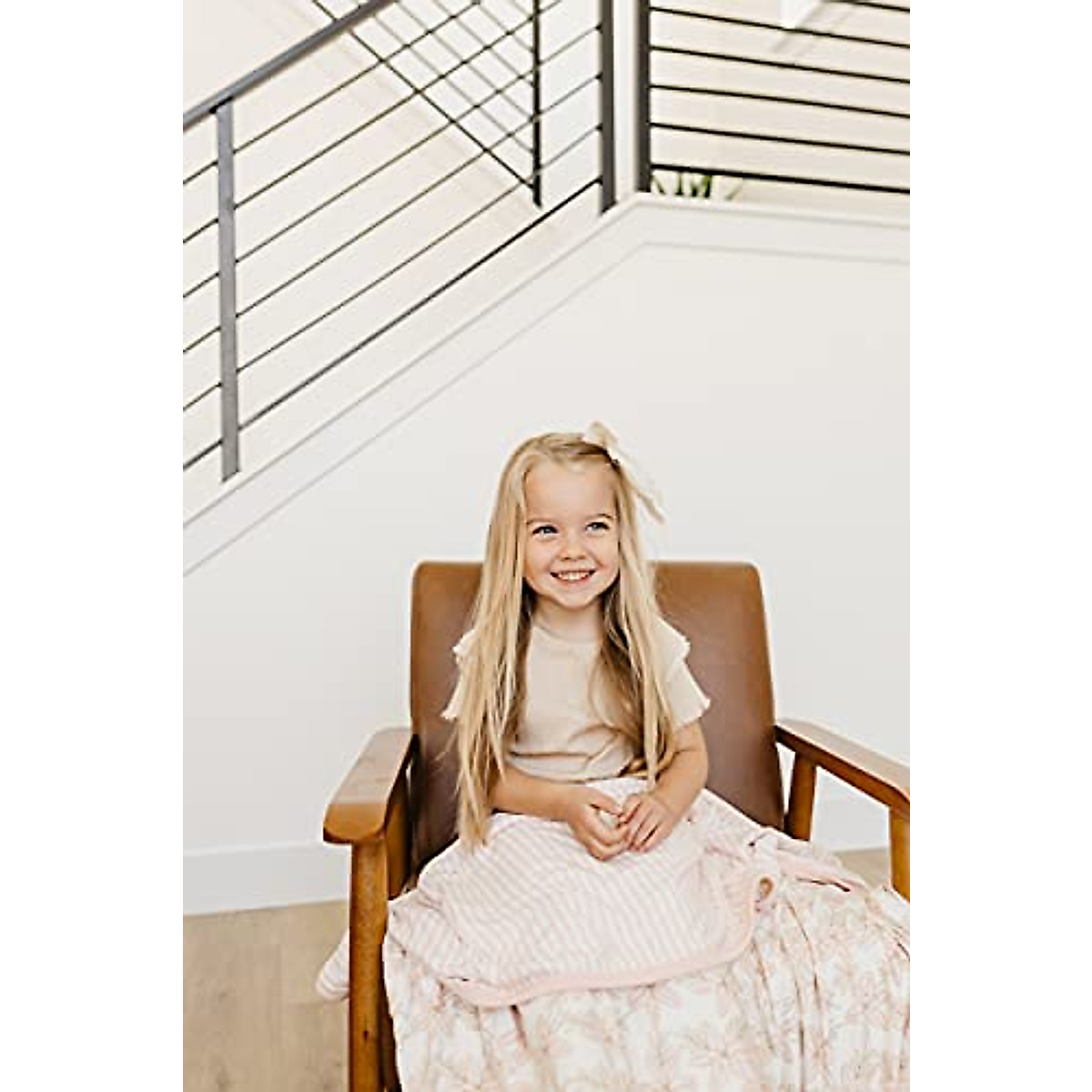 Large Premium Knit Baby 3 Layer Stretchy Quilt Blanket "Kiana" by Copper Pearl