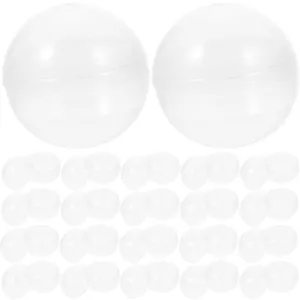 50pcs Gumball Machine Capsules Empty Round Clear Capsules Small Plastic Empty Vending Machine Containers Fillable Ball for Party Favor Ornament 45MM