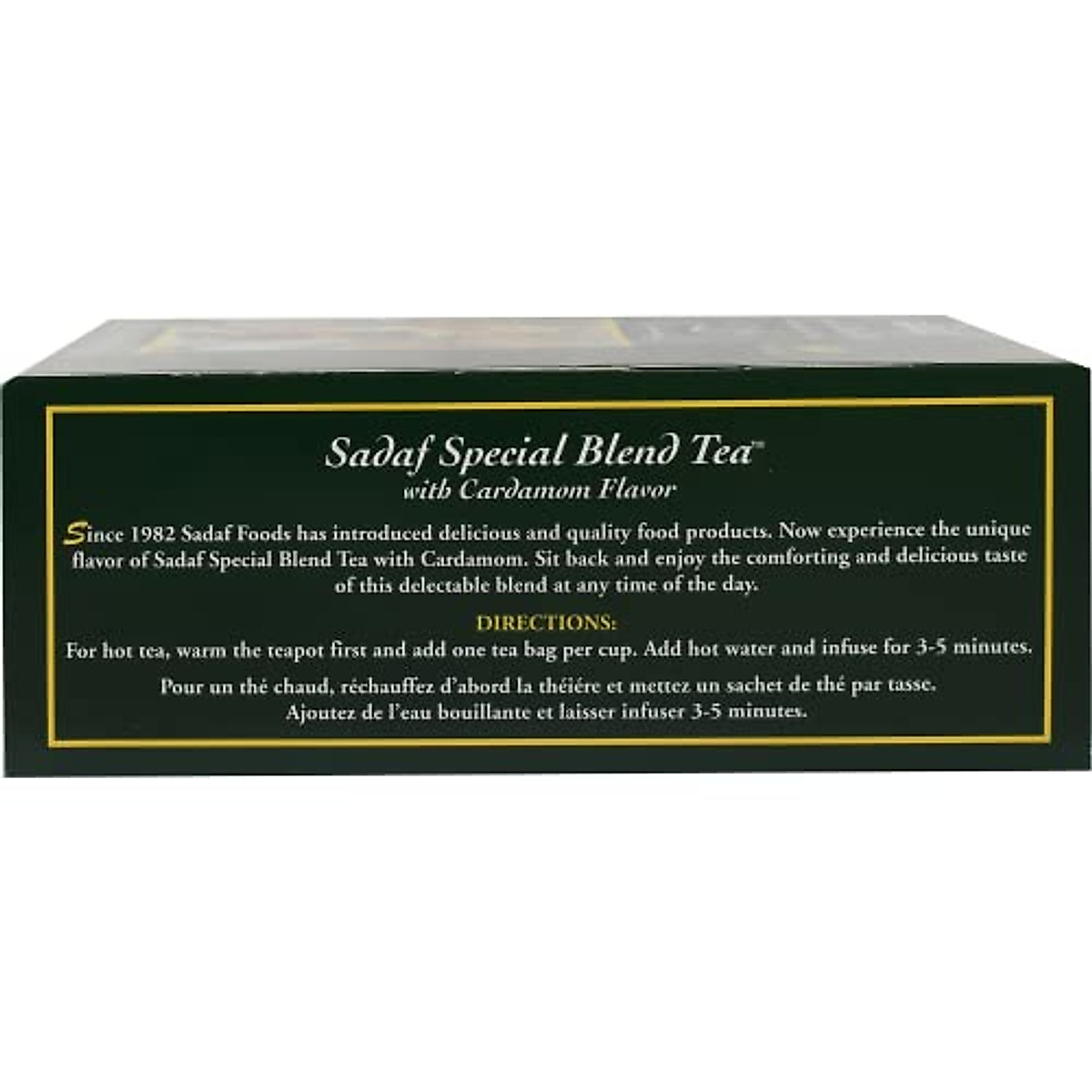 Sadaf Cardamom Tea Bags | Special Blend Cardamom Ceylon Black Tea | Quicktea Product harvested in Sri Lanka | 100 bags (Pack of 1)