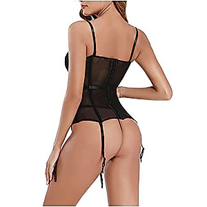 naughty for sex couples sex items for couples bsdm sets for couples sex restraint set Plus Size Lingerie for Women for Sex Naughty Play 1211 (Black, XXXL)