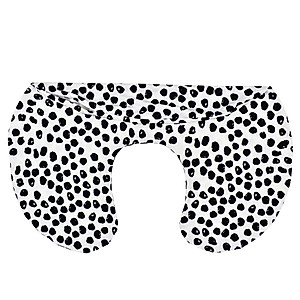 Multi-Use Nursing Pillow Cover, Soft Stretchy Breastfeeding Pillow Case, Nursing Pillow Slipcovers (Black Dot)