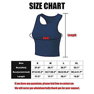TADANG 3 Pieces Crop Tank Tops for Women, Sleeveless Racerback Crop Sports Top, Cropped Workout Tops Running Yoga Tanks
