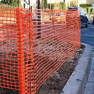 Electriduct Plastic Construction Fencing 250 Feet Orange Netting Barrier Safety Mesh Snow Fence Roll