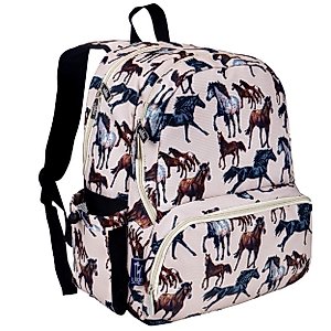 Wildkin 17 Inch Kids Backpack for Boys & Girls, Features Three Zippered Compartment with Interior & Side Pockets Backpacks, Perfect for School & Travel Backpack for Kids (Horse Dreams)