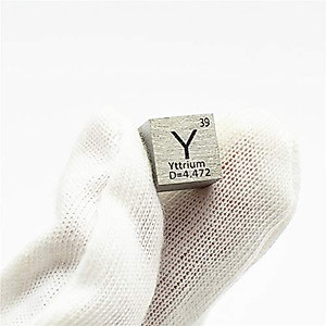 10mm Yttrium Element Cube for Element Collection 0.39" Y Density Cube Periodic Table Collect DIYs Biz Gift