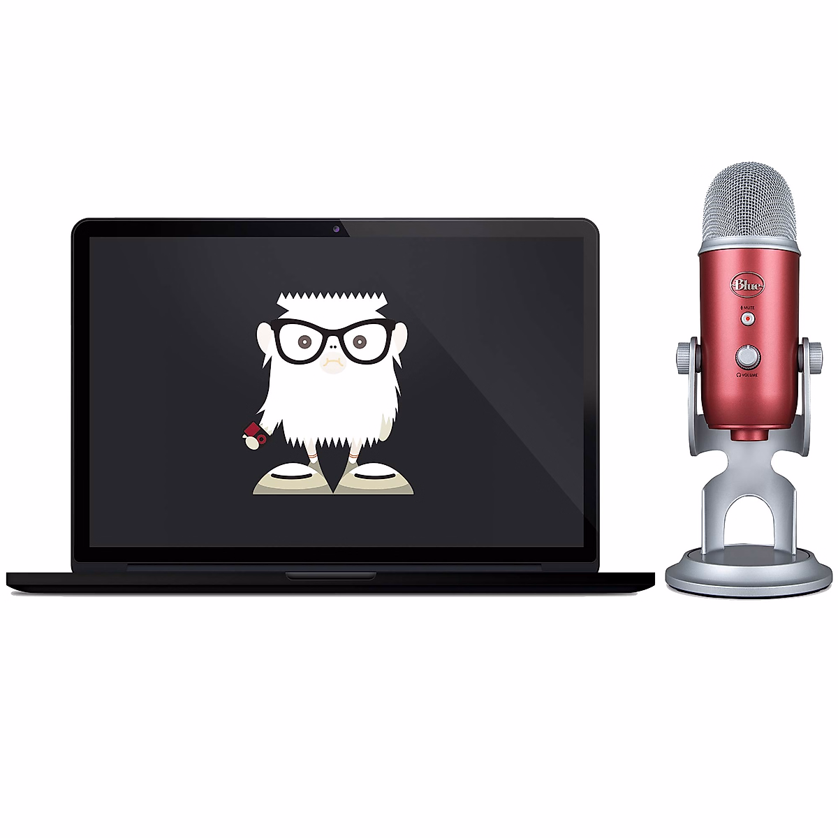 Blue Yeti USB Mic for Recording & Streaming On PC & Mac, 3 Condenser Capsules, 4 Pickup patterns, Headphone Output & Volume Control, Mic Gain Control, Adjustable Stand, Plug & Play - Steel Red
