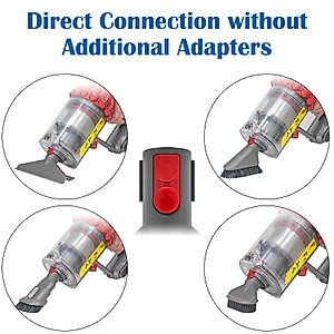 Brush Attachment Kit for Dyson V15 V11 V10 V8 V7,Vacuum Cleaner Accessories Including Mattress Cleaner,Combination Tool,Crevice Tool,Soft Dusting Brush