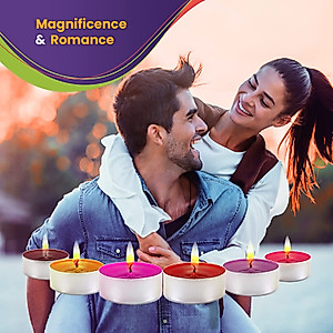 Scented Tealight Candles 90-Pack Bulk Variety Pack | Small Votives for Home & Weddings | Long Lasting Smokeless & Dripless | 6 Fragrances - Lavender, Vanilla, Rose, Apple Cinnamon, Lilac, Black Cherry