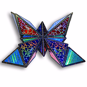 TOSY Magnet Pyramid Stone - 1 Cube Transforms into 1 Billion Shapes, Easter Basket Stuffers Essentials for Kids/Teens, 243 Rare Earth Magnets, Holographic Design, Puzzle/STEAM Toy