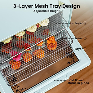 2-Hours Quick Flower Drying, Drying Flower Machine Efficient Dryer for DIY Dried Flower Decorations, Resin Crafts, Candle & Soap Making - Ideal Gift for Flower Art Enthusiasts