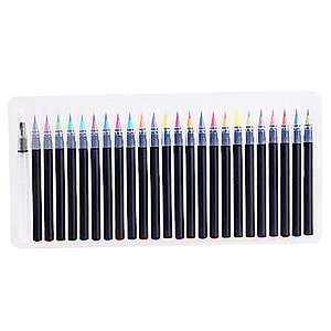 TEHAUX 1 Set Paint Brush Washable Crayons Paint Suit Color Drawing Brush Pens Coloring Watercolor Pen Watercolor Maker Pen Watercolor Brush Drawing Painting Pen Tip Watercolor Pen