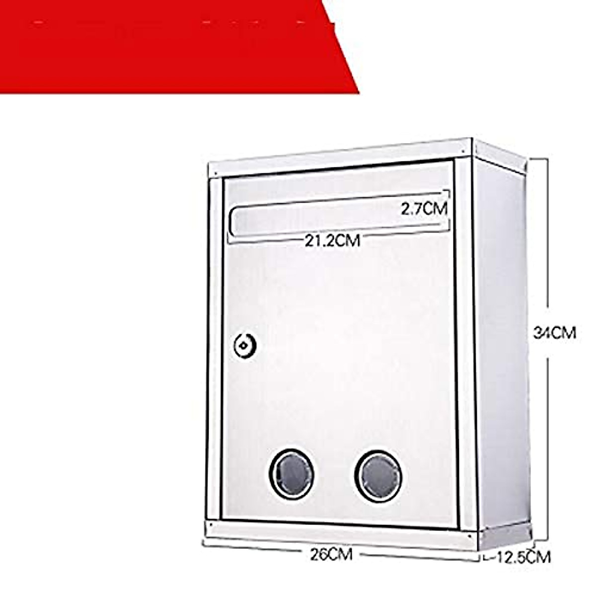 YUTR Rust & Weather Proof Vertical Wall Mount Locking Outside Mailboxes with Residential Mailbox Key, White