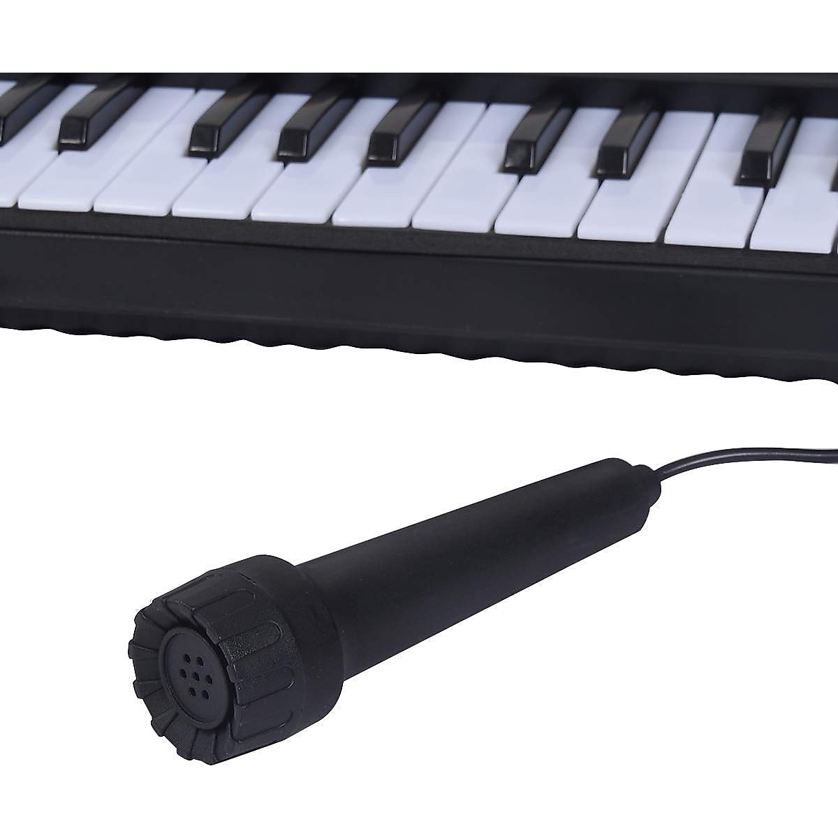 GOFLAME 54-Key Electronic Keyboard Piano with LED Digital Display, Portable Electronic Musical Instrument with Microphone & Adapter, Suitable for Kids and Beginners (Black)