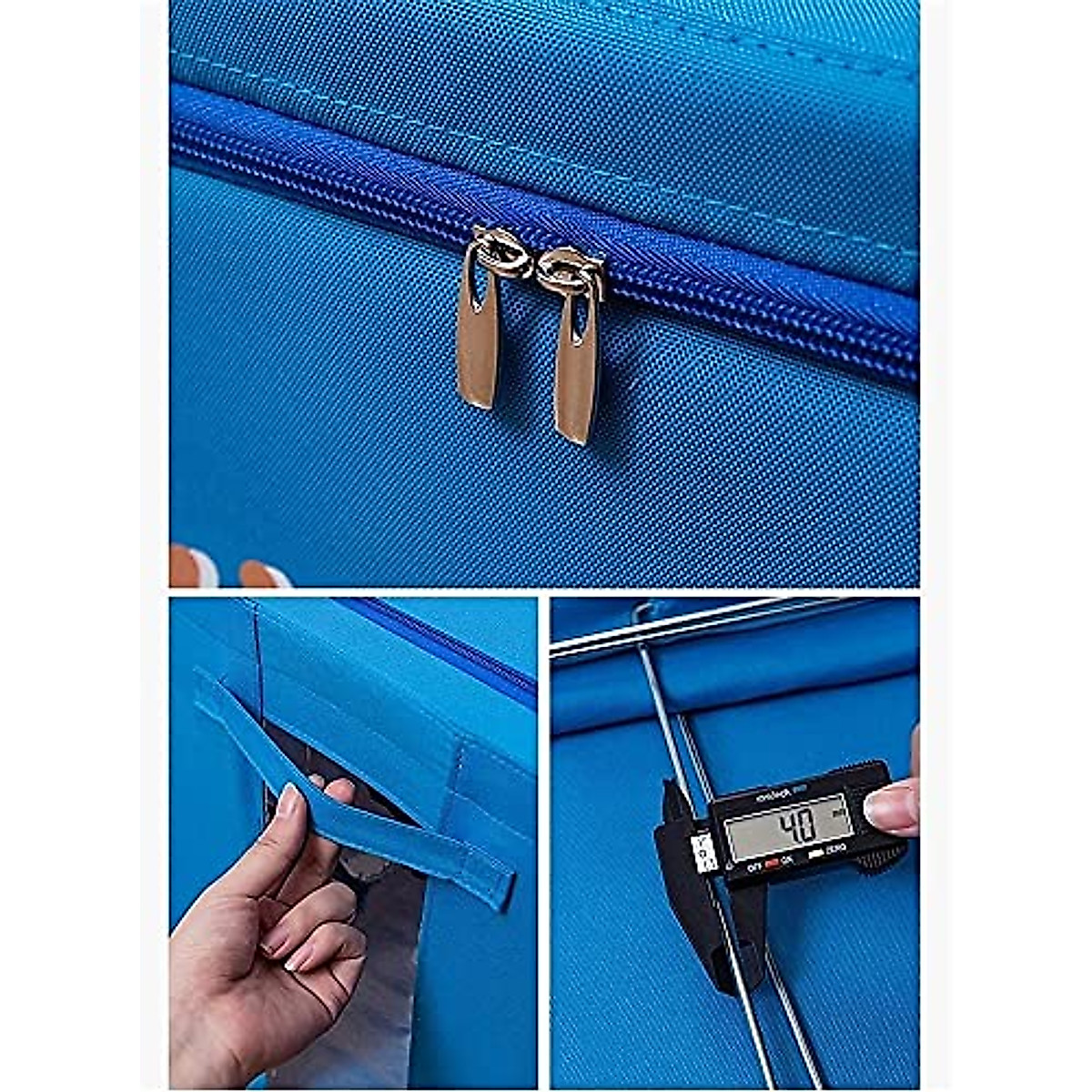 ZyHMW Large Foldable Clothing Storage Bags 3PCS, 66L Clothes Storage Bins, Thick Fabric Closet Organizers and Storage