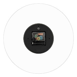 Lumuasky Wall Clock 12 Inch Wood Silent Non-Ticking Battery Operated White Flatwood Modern Simple Clock Decorative for Living Room Office Kitchen Home Bedroom School Hotel