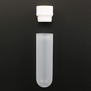 uxcell 10 Pcs 30ml Plastic Centrifuge Tubes with Screw-on Cap, Polypropylene Graduated Micro Centrifuge Tube, Round Bottom, Gray, Storage Container for Beads Sample Lab