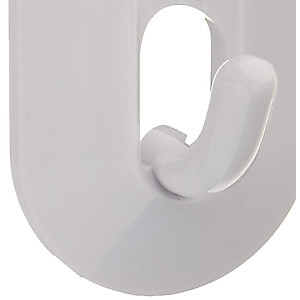 Spectrum Diversified Wall Mounted Magnetic Classic Hook for Fridge Hanging Keys Rings and More Storage, 2 Pack, White