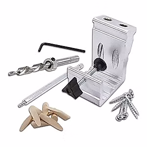 General Tools Woodworking Pocket Hole Jig Kit - All-In-One Aluminum Pocket System with Carrying Case