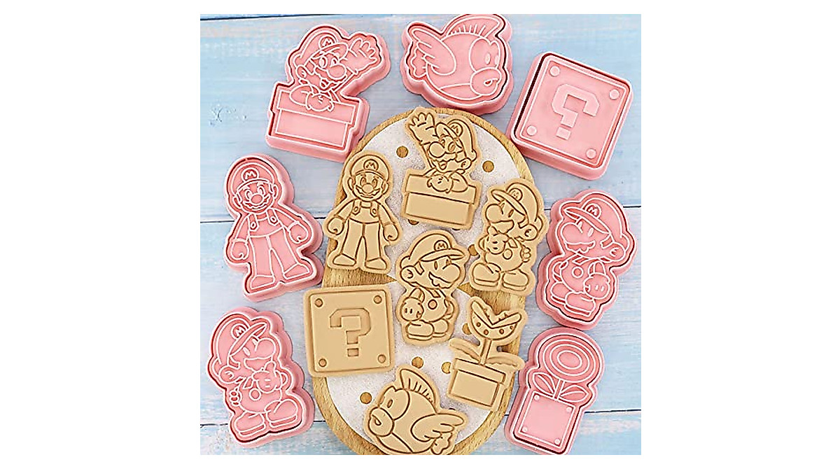 Mario Cookie Cutters, Mario Cookie Cutter Set, Mario Bros Cookie Cutter ...
