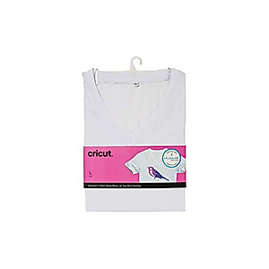 Cricut Women's T-Shirt Blank, V-Neck, Large Infusible Ink, White